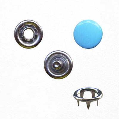 China 10mm Blue Capped Ring Prong Fastener; Dyed Capped Prong Fastener; Enamel Capped Prong Buttons for sale
