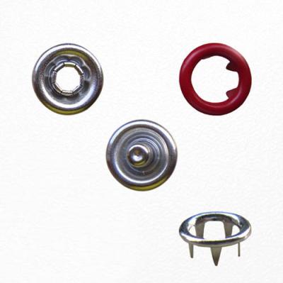 China Eco-Friendly Metal Prong Snap Button; Dyed Open Prong Fastener; Enamel Ring Cap Prong Fastener for sale