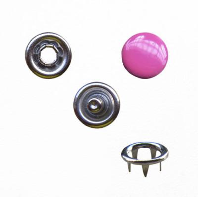 China Cameo Pink Capped Prong Button; Dyed Capped Prong Fastener; Enamel Capped Prong Buttons for sale