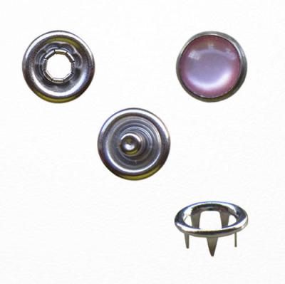 China Custom Fashion Shirt Snap Button Pearl Prong Fastener; Brass Pearl Prong Fastener 4 Pieces for sale