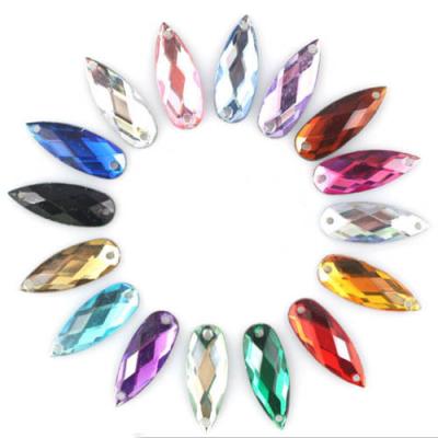 China Multi Facet Acrylic Sew-On Jewels Long Pear; Sew-on Stones for Bridal Dress; Sew-On Jewels for Garments for sale
