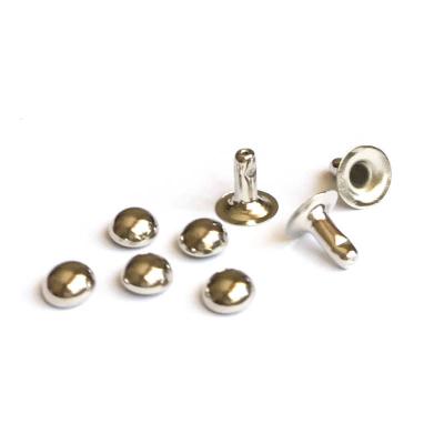 China Single Cap Spheres Rivets Silver Tone;  Vintage Half Ball Cap Rivets; Domed Nickel-Plated Rivets Single Cap for sale