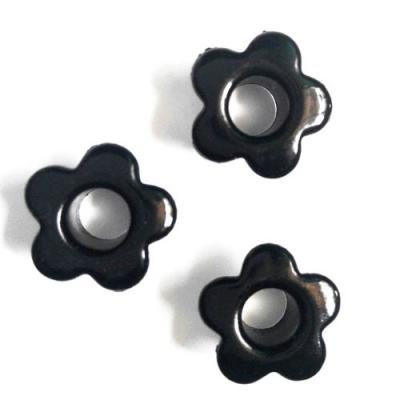 China Brass Flower Eyelets for Leather Crafts; Metal Flower Eyelets With Washer; Fashion Flower Eyelets for Shoes for sale