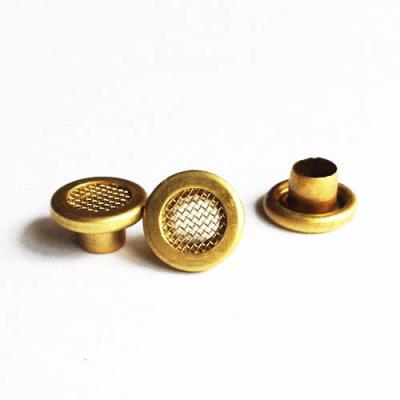 China Brass Mesh Eyelets for Leather; New Mesh Eyelets Nikel Free; Metal Mesh Eyelets with Washer for Shoes for sale
