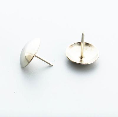 China Round Brass Upholstery Tacks Studs;10x10mm Matte Silver Upholstery Nails;Silver Finish Upholstery Nail Heads for sale