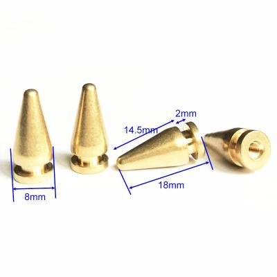 China Conical Shaped and Round Spikes for Gothic Project; Metal Conical-Shaped Spikes for Punk Items with Screw-Back for sale