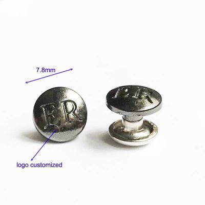 China Metal Emblem Rivet Back Studs; Rivet Back Trims for Belt; Decorative Rivets Studs Black Nickle for sale
