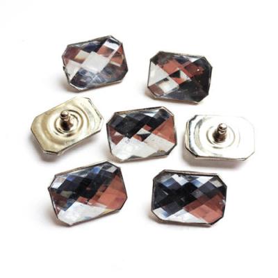 China 18x25mm Crystal Rivets Octagon-Shaped; Diamond Octagonal Rivets for Leather Crafts for sale