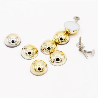 China Metallic Half Ball Plastic ABS Rivets; Domed Gold ABS Buttons with Nails for sale