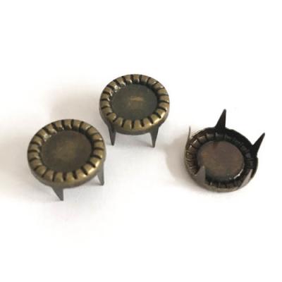China Antique Brass Metal Studs with 5 Prongs; Pronged Metal Nailhead for Leather for sale