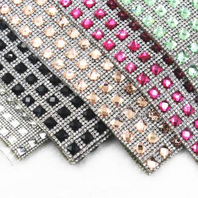 China Hotfix Rhinestone Jewelry 6x6mm Square Stone for Bridal Adorn 24x40cm/sheet for sale