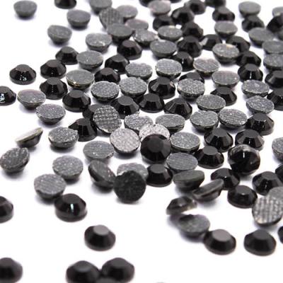 China SS10 Low Lead Jet Rhinestones Glass Cut Flat Back Glue On for sale