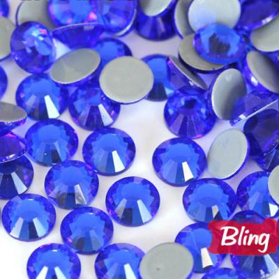 China Capri Blue Sparkly Glass Hot Fix Rhinestones SS20 for sale