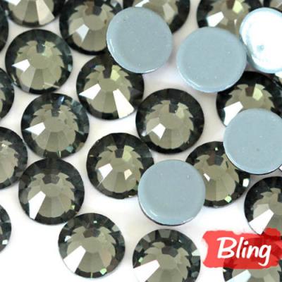 China Bling Hotfix Rhinestones Black Diamond Heat Transfer SS20 for sale