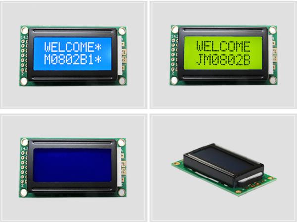 Quality 8x2 Character LCD Module ST7066 Blue Monochrome LCD Display Multiple Sizes for sale