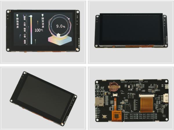 Quality 250cd/m2 Serial Port Display 480x272 Versatile Intuitive 4.3 TFT LCD Monitor for sale