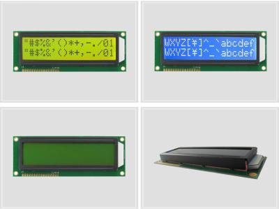 China LCD 16x2 Alphanumeric Display 16 PIN Flexible LCD Modules With Multi Color Backlight for sale