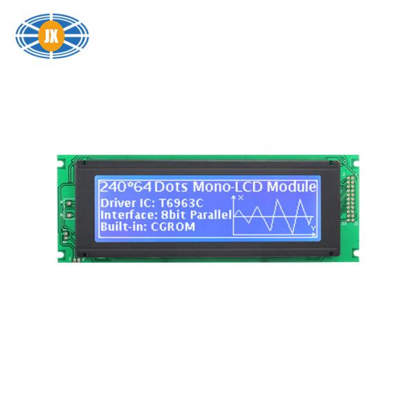 Quality 240×64 Dots Monochrome Graphic LCD Display 200cd/m2 Durable Construction Lcd for sale