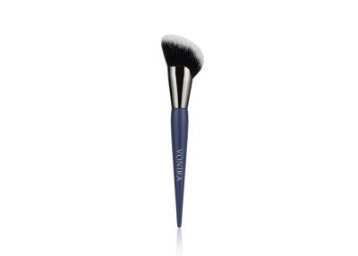 China Custom Private Label Face Contour Powder Makeup Brushes Soft Synthetic Hair With Wood Handle for sale