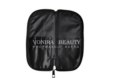 Cina Borsa cosmetica pratica della spazzola di trucco della frizione del sacchetto con il nero di recinzione della chiusura lampo in vendita