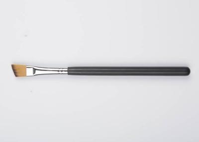 China Unique Designed Medium Size Angled Concealer Brush With Black Wood Handle for sale