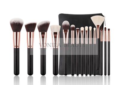 China High End Professianal Synthetic Hair Makeup Brushes Black Handle for sale