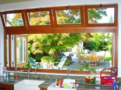 Cina Finestre e porte residenziali in alluminio, finestre in vetro bifold in vendita