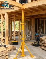 China Galvanized Steel Shoring Prop , Telescopic Adjustable Post Jack Support for sale