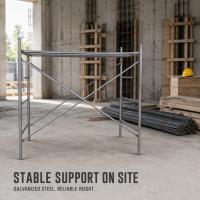 China Multi-Level Stackable Hot-Dip Galvanized Ladder Frame Scaffolding System with 20KN and 30KN Load Rating for sale