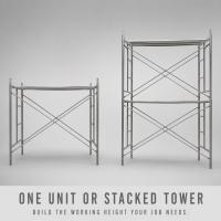 China Multi-Level Stackable Hot-Dip Galvanized Ladder Frame Scaffolding System with 20KN and 30KN Load Rating for sale