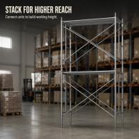 China Multi-Level Stackable Hot-Dip Galvanized Ladder Frame Scaffolding System with 20KN and 30KN Load Rating for sale