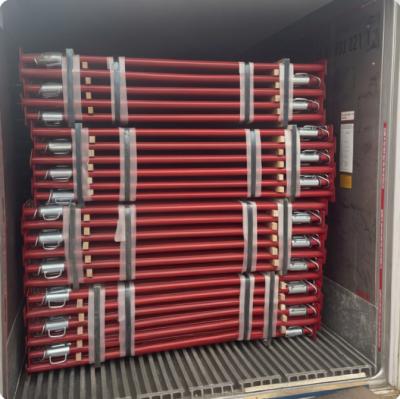 China Galvanized Adjustable Steel Scaffolding Prop with 500 kg Weight Capacity and Secure Hook Locking System for sale