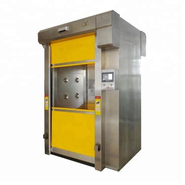 Quality Touch Screen Control Panel Automatic Rolling Door Modular Cargo Air Shower Clean for sale
