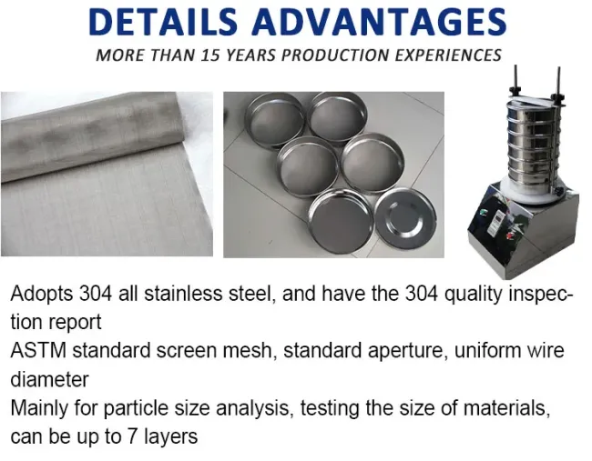 200mm 300mm 400mm High Frequency Standard Test Lab Sieve Shaker Laboratory
