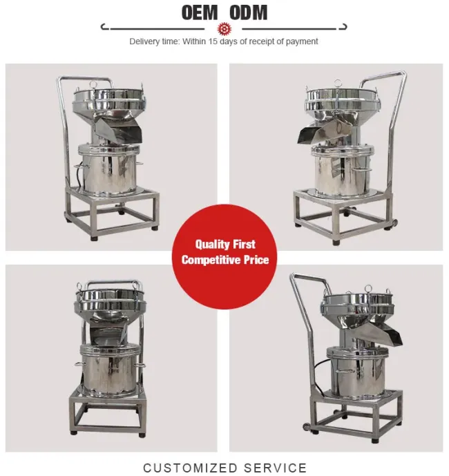 High-Speed Thick Liquid Sieve Vibrator Vibrating Filter Sieve for Ceramic Slurry Liquid/ Solid Separation