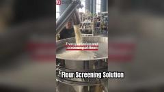 High quality flour rotary vibrating screen combined screw conveyor