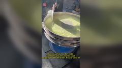 Matcha powder is too fine to sieve. You can choose to add an ultrasonic system.