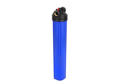 China 20'' food grade plastic water filter housings with  1'' inlet/outlet brass port for sale