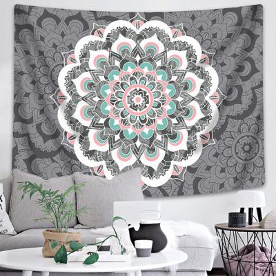 China Bless International Indian Hippie Bohemian Psychedelic Peacock Mandala Wall Hanging Bedding Tapestry for sale