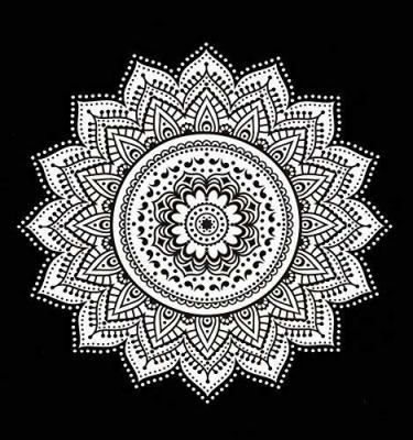 China Mandala Tapestry Black and White Indian Hindu Wall Hanging for sale