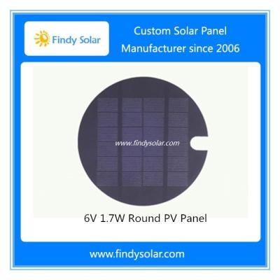 China 6V 1.7W Round PV Panel for sale