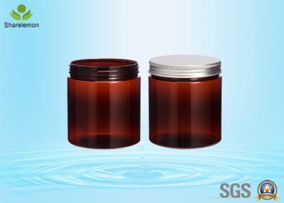 Cina il contenitore cosmetico di plastica ambrato 500ml con i coperchi di plastica per sfrega la crema in vendita