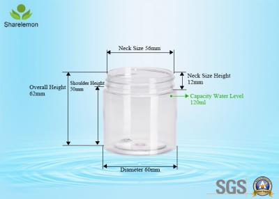 Cina barattolo di plastica del Moisturiser laterale diritto 120ML con il cappuccio di plastica per imballare in vendita