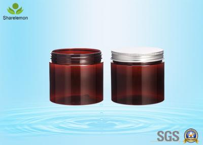 Cina barattolo crema di plastica ambrato 400ml con i coperchi di alluminio per imballaggio cosmetico in vendita
