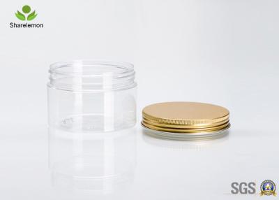 Cina 250ML barattoli cosmetici di plastica trasparenti, barattolo dell'ANIMALE DOMESTICO con il coperchio a vite del metallo in vendita