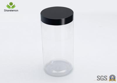China 1000ml transparante Plastic Kosmetische Kruiken met Zilveren GLB voor Theeverpakking Te koop