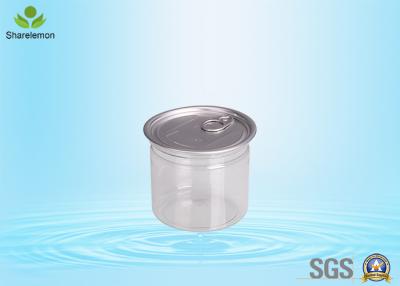 Cina L'alimento di plastica del barattolo trasparente dell'animale domestico stona con i coperchi per imballaggio alimentare a secco 370ml in vendita