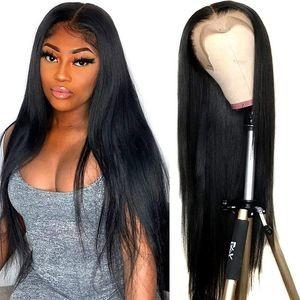 China Wholesale Brazilian Hair Virgin Hair Remy Hair 4*4 13*4 Lace Frontal Straight Human Hair Wig for sale