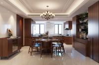 Quality Modern Chinese Red Brown Stainless Steel Kitchen Units Sophisticated Luxurious for sale