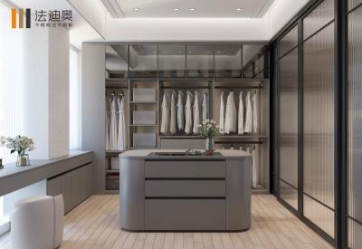 中国 現代的な実用的な メリディアン グレー カスタム フローティング・バニティと クローゼットで歩く 販売のため